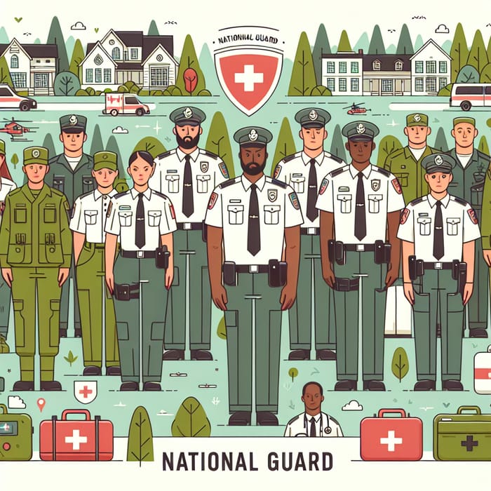 National Guard: Heroes of Our Safety | AI Art Generator | Easy-Peasy.AI
