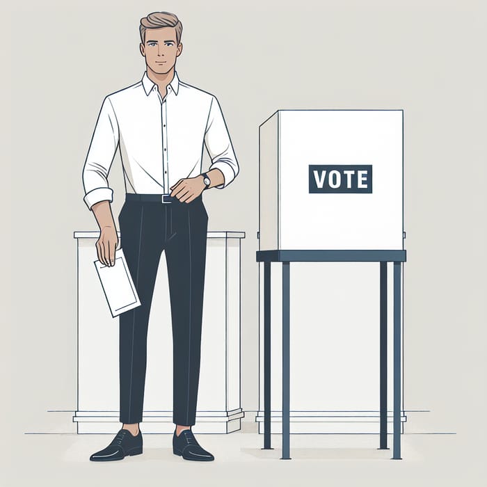 Young Man Voting in Elections | Casting His Vote | AI Art Generator ...