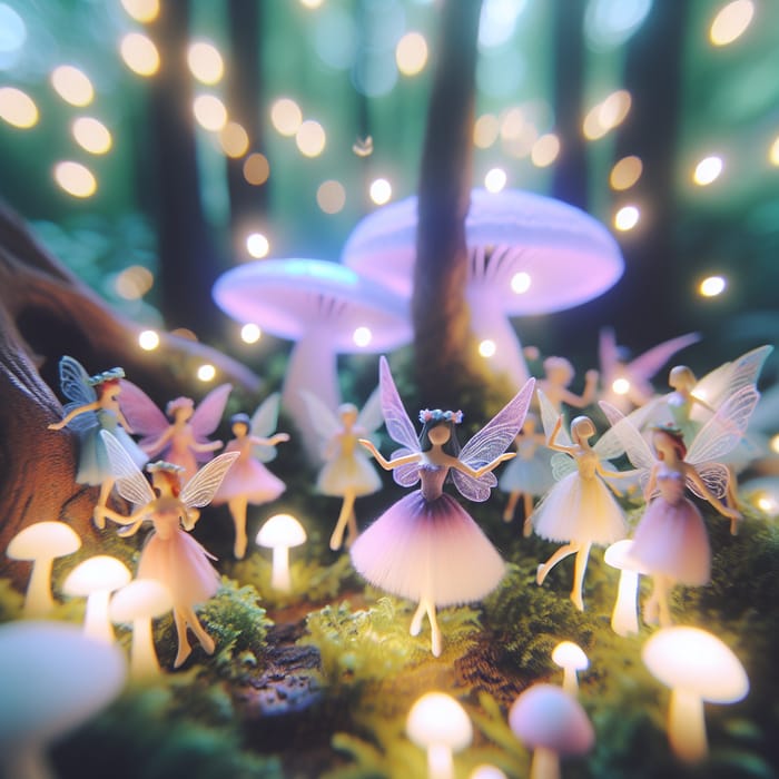 Whimsical Fairies in a Mystical Forest | AI Art Generator | Easy-Peasy.AI