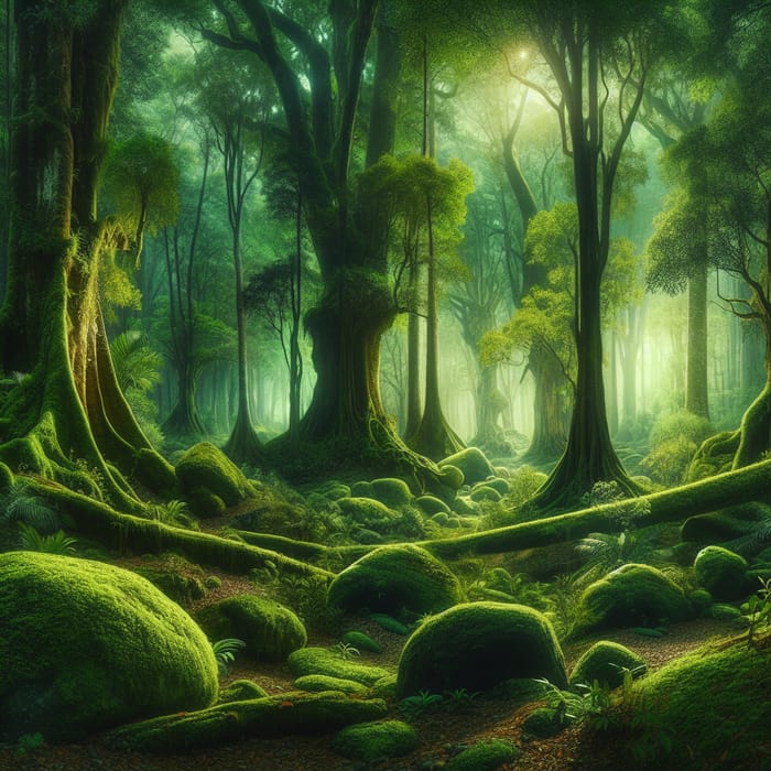 Enchanting Fantasy Rainforest - Tranquil and Mystical Landscape | AI ...