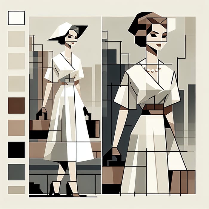 Basic Cartoon Style Modest White Women - Urban Influencer | AI Art ...