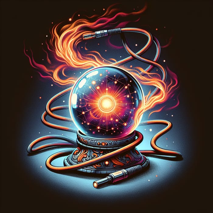 Mystical Prediction Ball Illustration | AI Art Generator | Easy-Peasy.AI