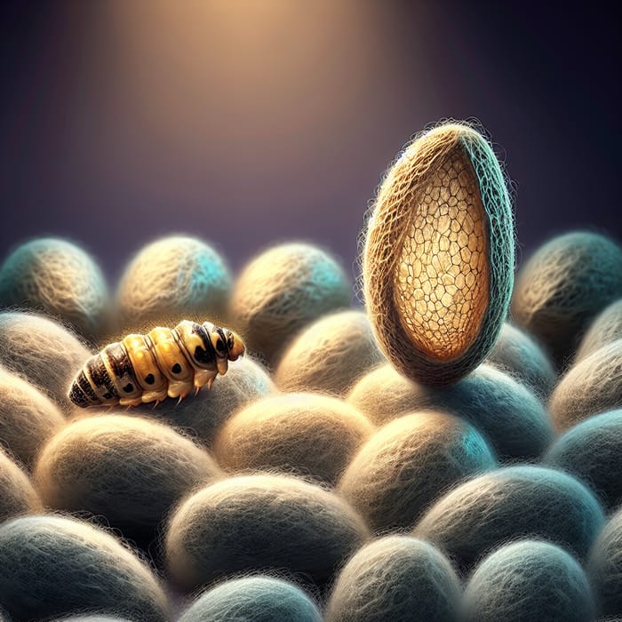 Exploring Unique Cocoons: Textures & Colors | AI Art Generator | Easy ...