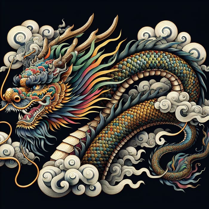 Majestic Asian Dragon Artwork | Exquisite Dragon Illustration | AI Art ...