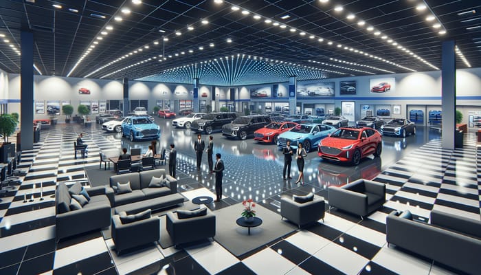 Virtual Car Dealership 3D Tour | Explore Showroom & Service Garage | AI ...