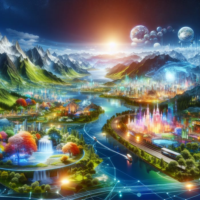 Vivid 3D Tour of Diverse Landscapes | AI Art Generator | Easy-Peasy.AI