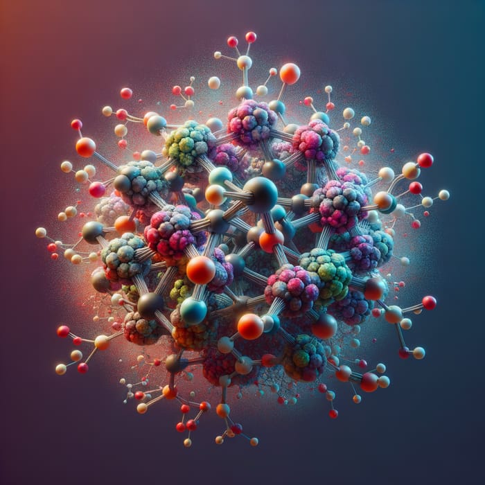 3D Swamp Molecule: Detailed Structure in Vivid Colors | AI Art ...