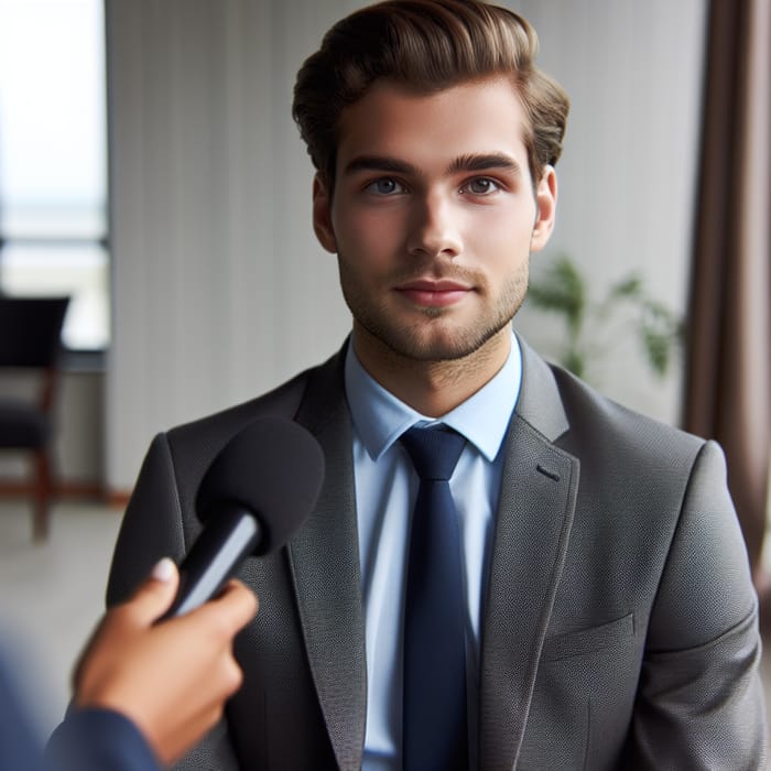 Real Person Interview Photo - Captivating Front View | AI Art Generator ...