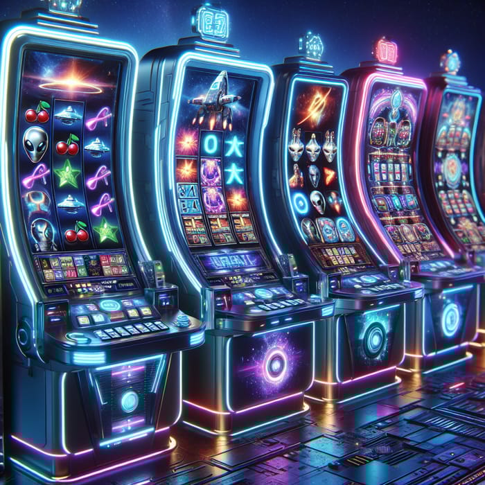 Futuristic Slot Machines: LED Displays & Advanced Designs | AI Art ...