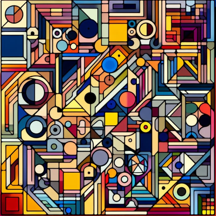 Abstract Geometric Shapes: A Vibrant and Diverse Palette | AI Art ...
