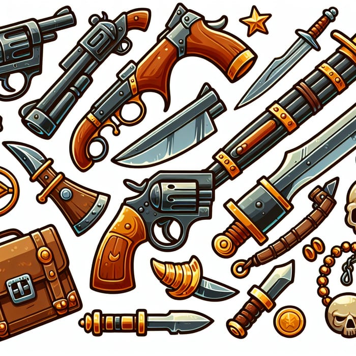Cartoon Weapons: Awesome Illustrations | AI Art Generator | Easy-Peasy.AI
