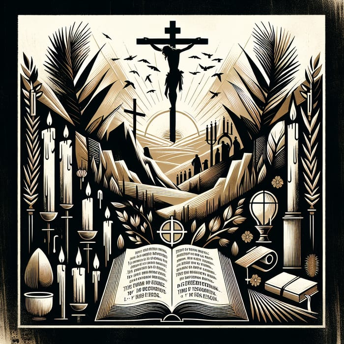 Thoughtful Holy Week Reflection Poster | Key Symbols & Transformation ...