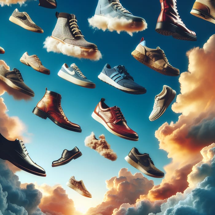 Dreamy Shoes: Cloud-Walking Footwear Collection | AI Art Generator ...