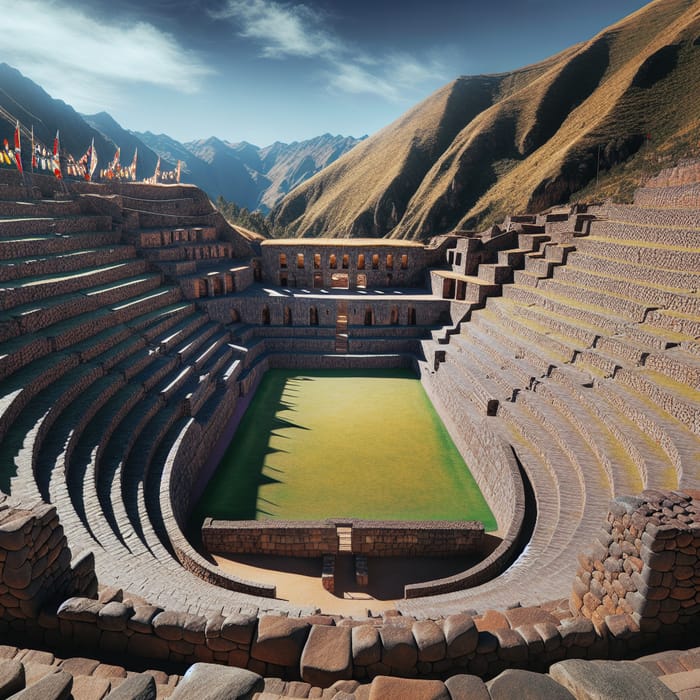 Incan Stadium in Andes | AI Art Generator | Easy-Peasy.AI