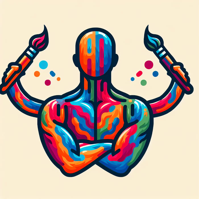 Colorful Painter Illustration | Unique Artwork with Unique Style | AI ...
