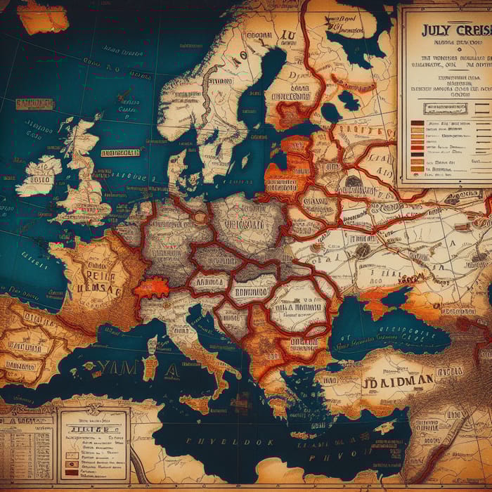 July Crisis Location Map | WWI First World War | AI Art Generator ...