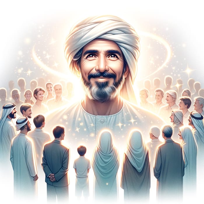 Inspirational Middle Eastern Hero Illuminated by Stars | AI Art ...
