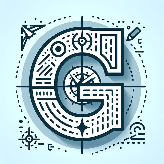 Simple Guidance Icon Design with 'G' and Orientation Details | AI Art ...