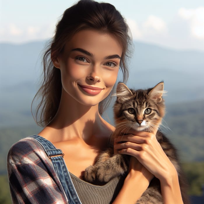 Emily Pritt with Cat in Knoxville, TN | AI Art Generator | Easy-Peasy.AI