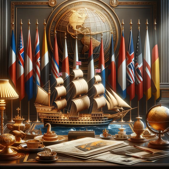 Embassy Ship: Diplomacy on a Vessel | AI Art Generator | Easy-Peasy.AI