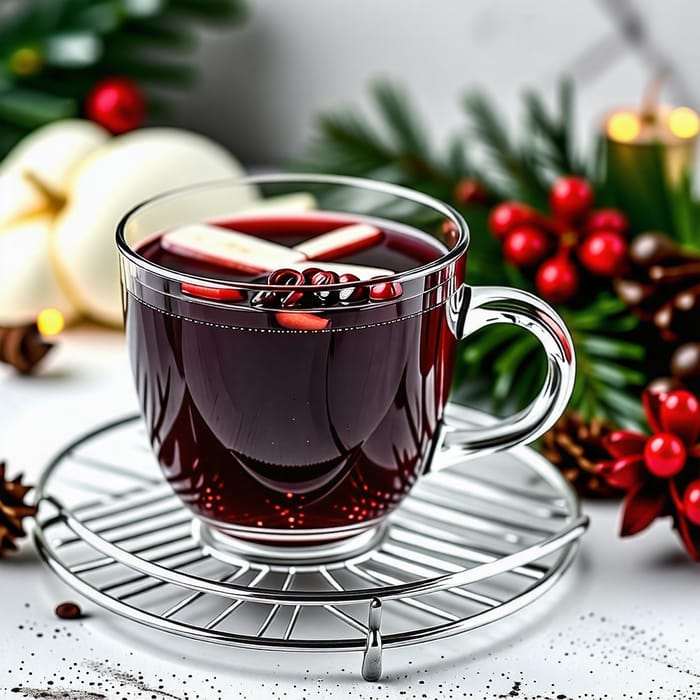 Fragrant Mulled Wine Cup | Glass Rack Display | AI Art Generator | Easy ...