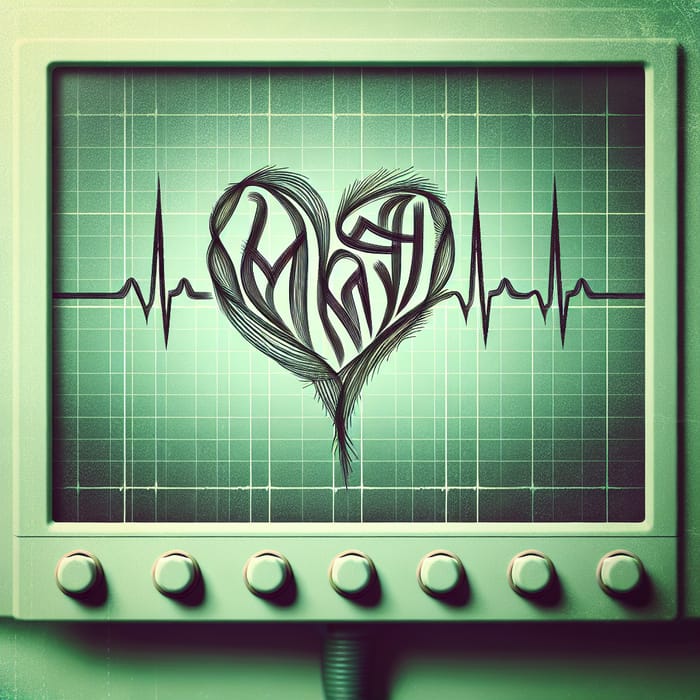 Heartbeat Art with the Name Manav | AI Art Generator | Easy-Peasy.AI
