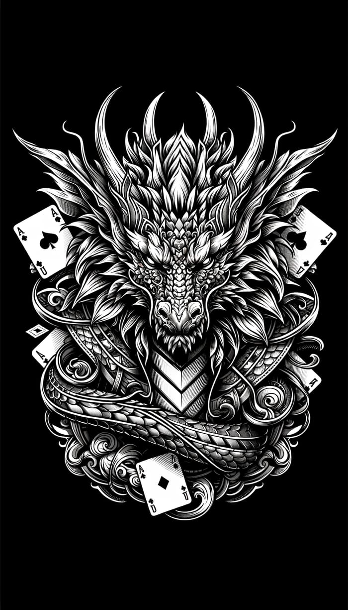 Monochromatic Dragon Man Manga Artwork | AI Art Generator | Easy-Peasy.AI