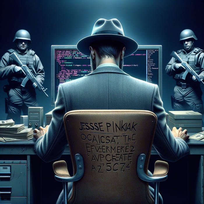 Formidable Man in Surreal Coding and Finance Tasks | AI Art Generator ...