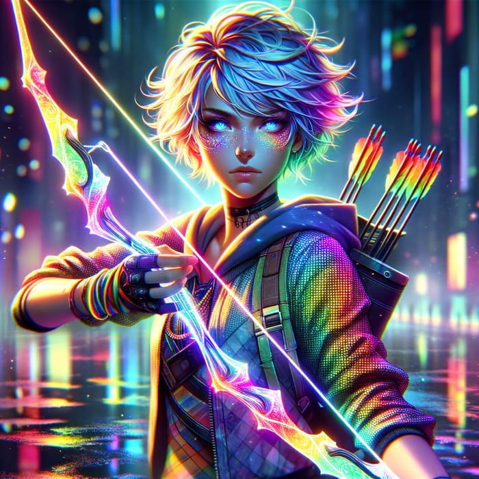Vibrant Ashe Character in Diverse Colors | AI Art Generator | Easy-Peasy.AI