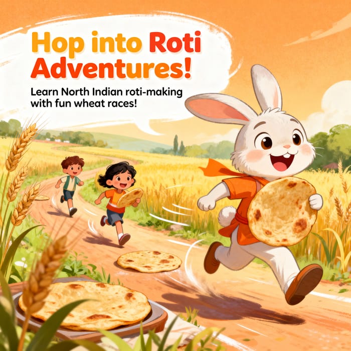 Roti the Rabbit: Fun Meals for Kids | AI Art Generator | Easy-Peasy.AI