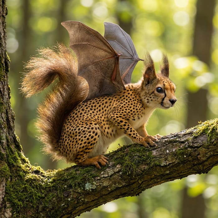 Unique Cheetah Squirrel and Bat Mix | AI Art Generator | Easy-Peasy.AI