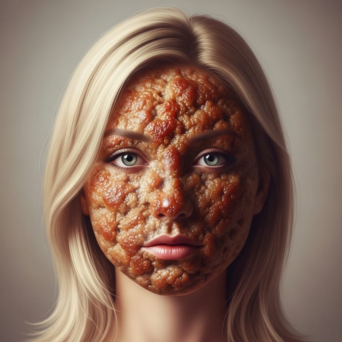 Blonde Woman Fused with a Meatball - Surreal Art | AI Art Generator ...