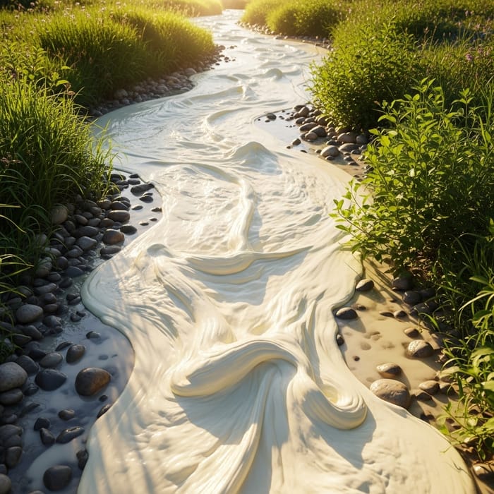 Realistic Mozzarella River for Stunning Visuals | AI Art Generator ...