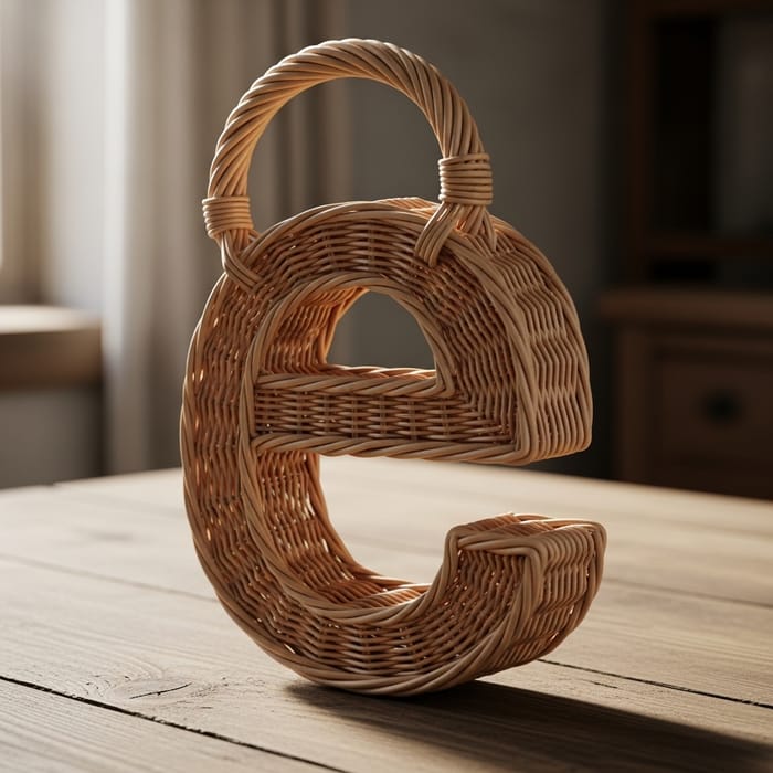 Lowercase Letter 'e' Shaped Like a Basket | AI Art Generator | Easy ...