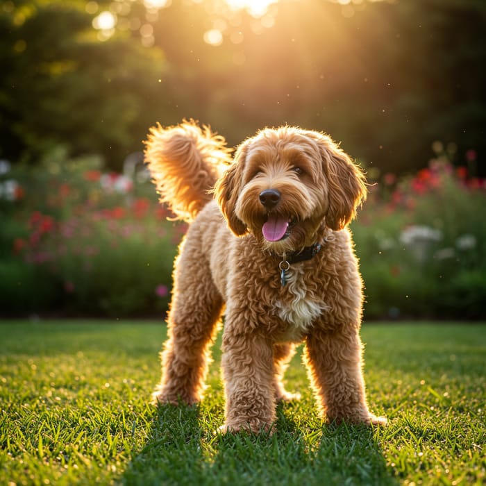 Adorable Golden Labradoodle Dog - Your Perfect Pet | AI Art Generator ...