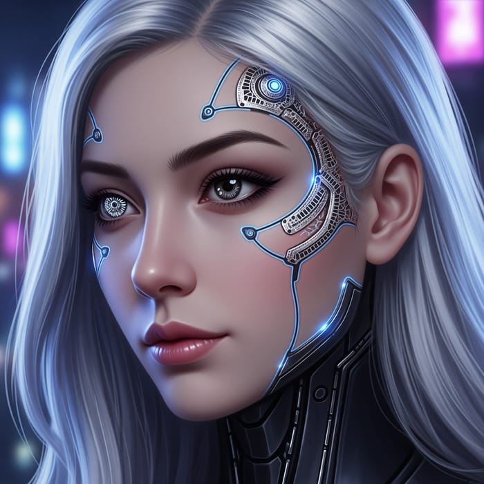 Beautiful Cyborg Concept Art | AI Art Generator | Easy-Peasy.AI