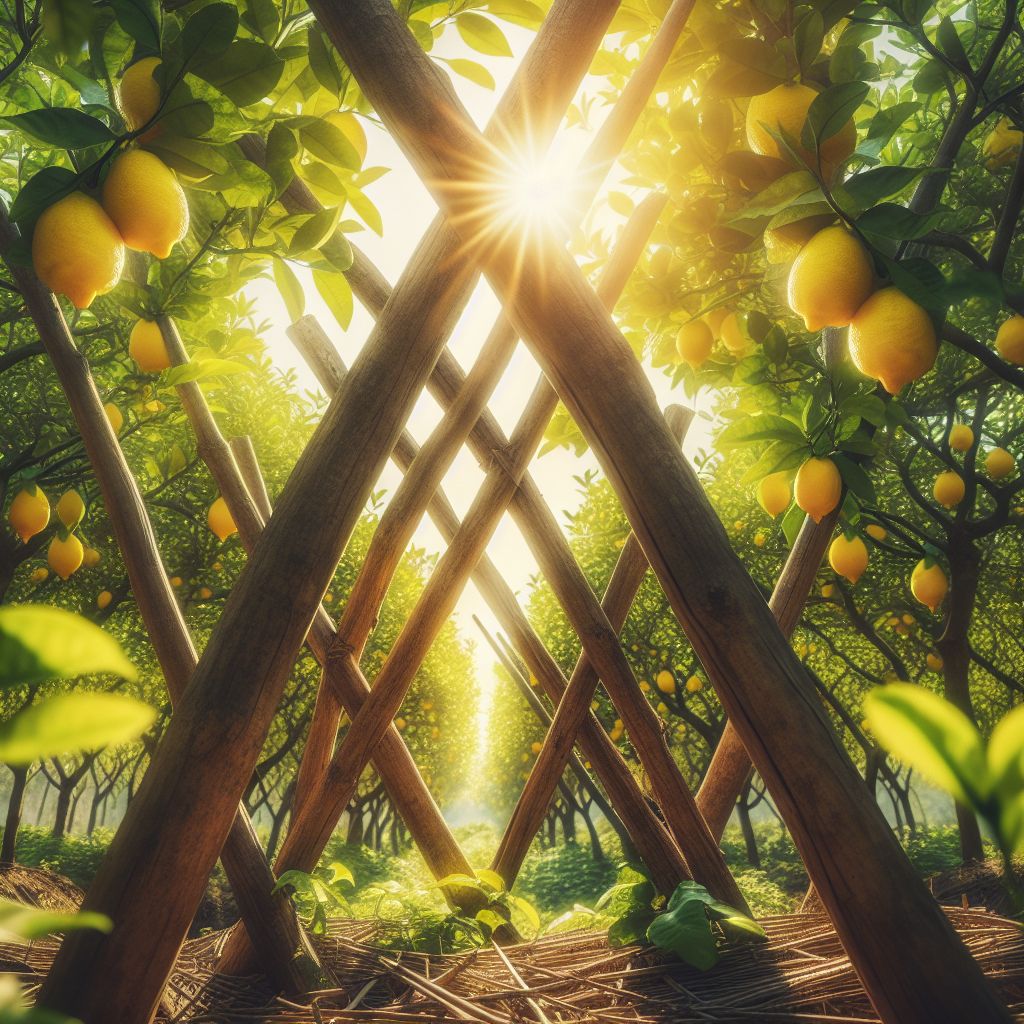 Vibrant Lemon Plantation | Naturalistic Agricultural Landscape | AI Art ...