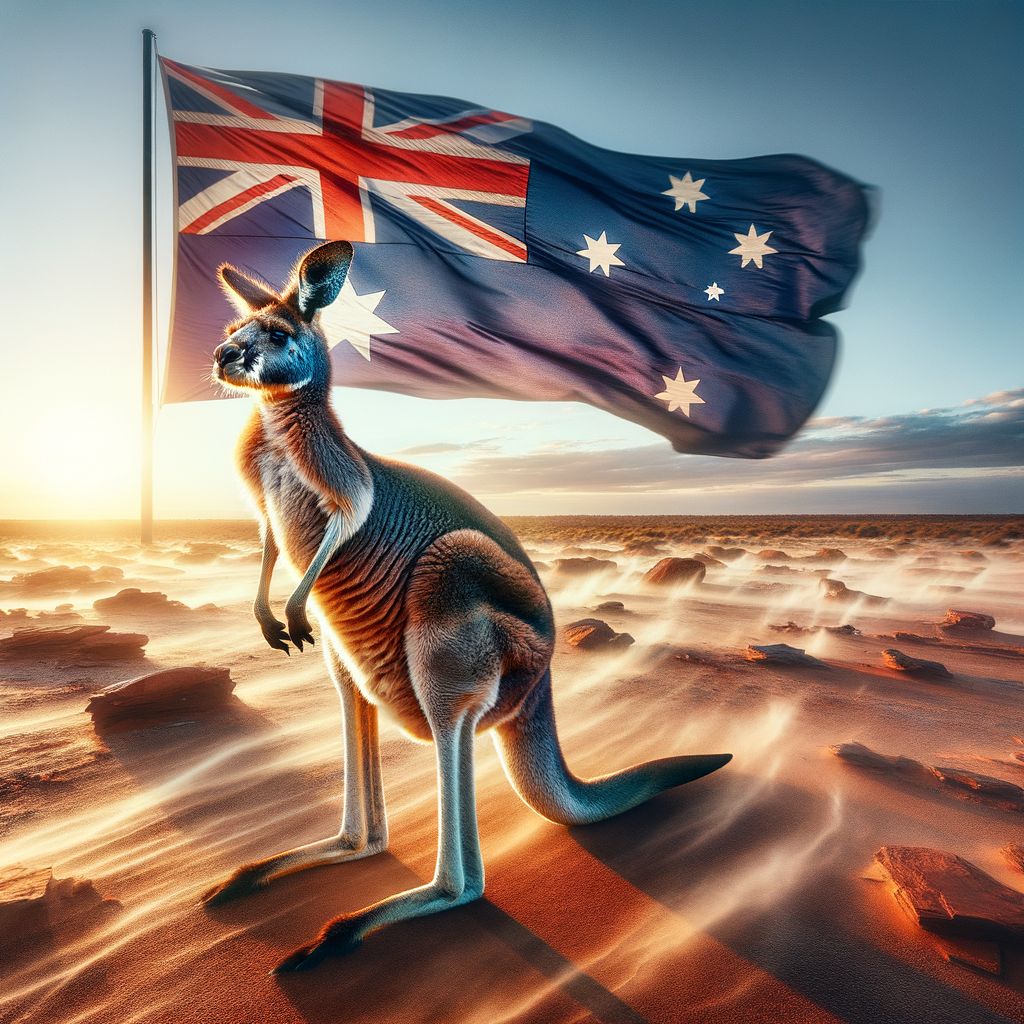Aesthetic Kangaroo in Australian Outback | Iconic Scene | AI Art ...