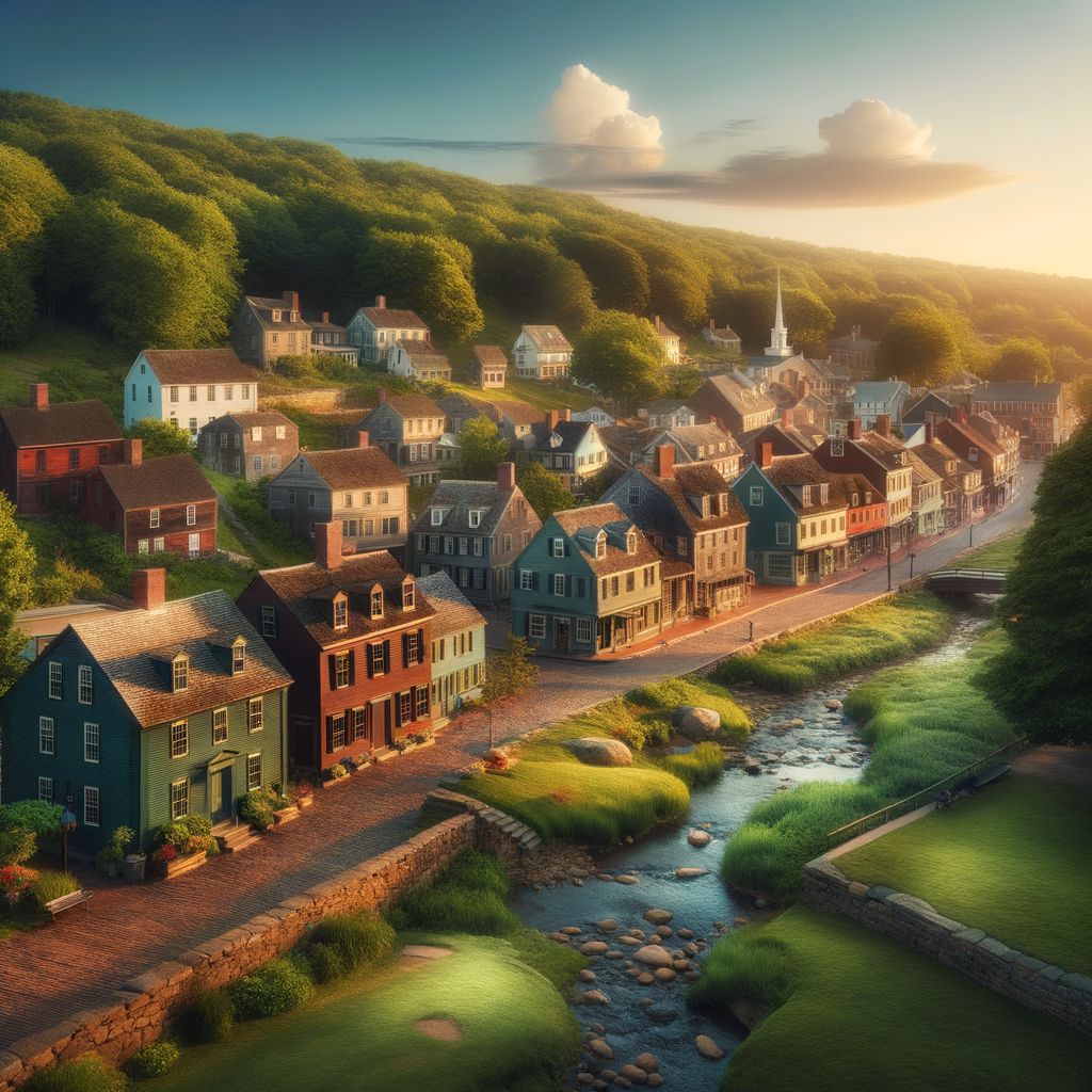Historic Town of Salem: Colonial Architecture & Scenic Beauty | AI Art ...