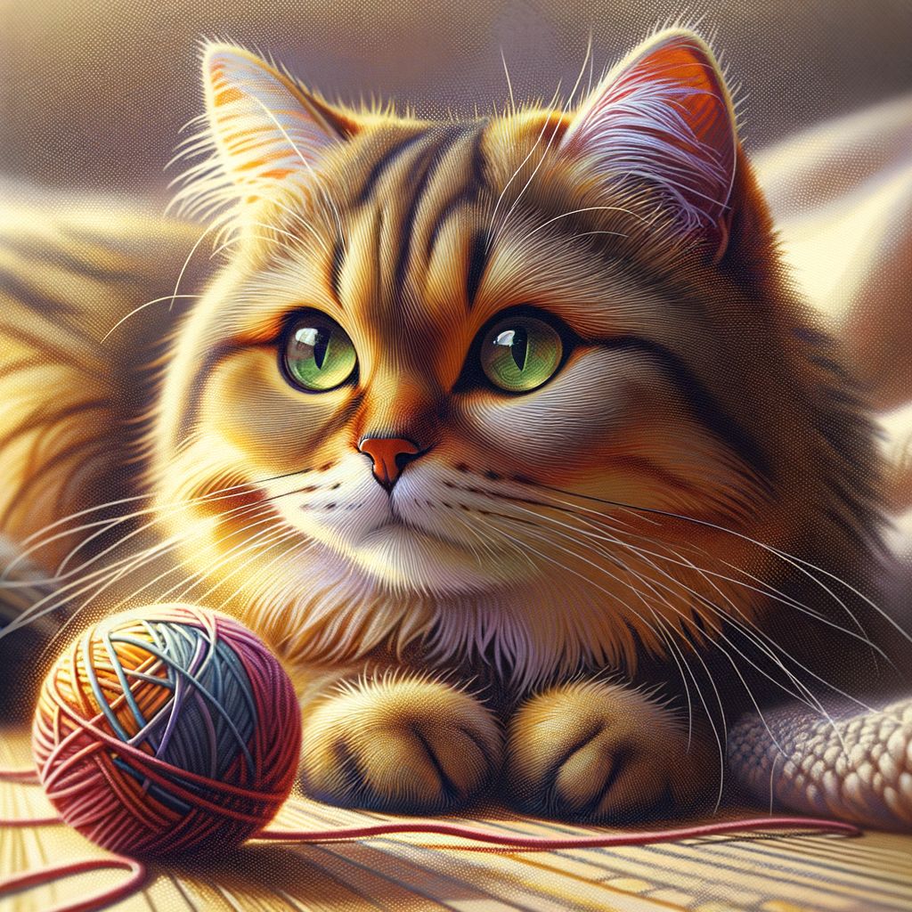 Silky Fur and Green Eyes: Graceful Domestic Cat Image | AI Art ...