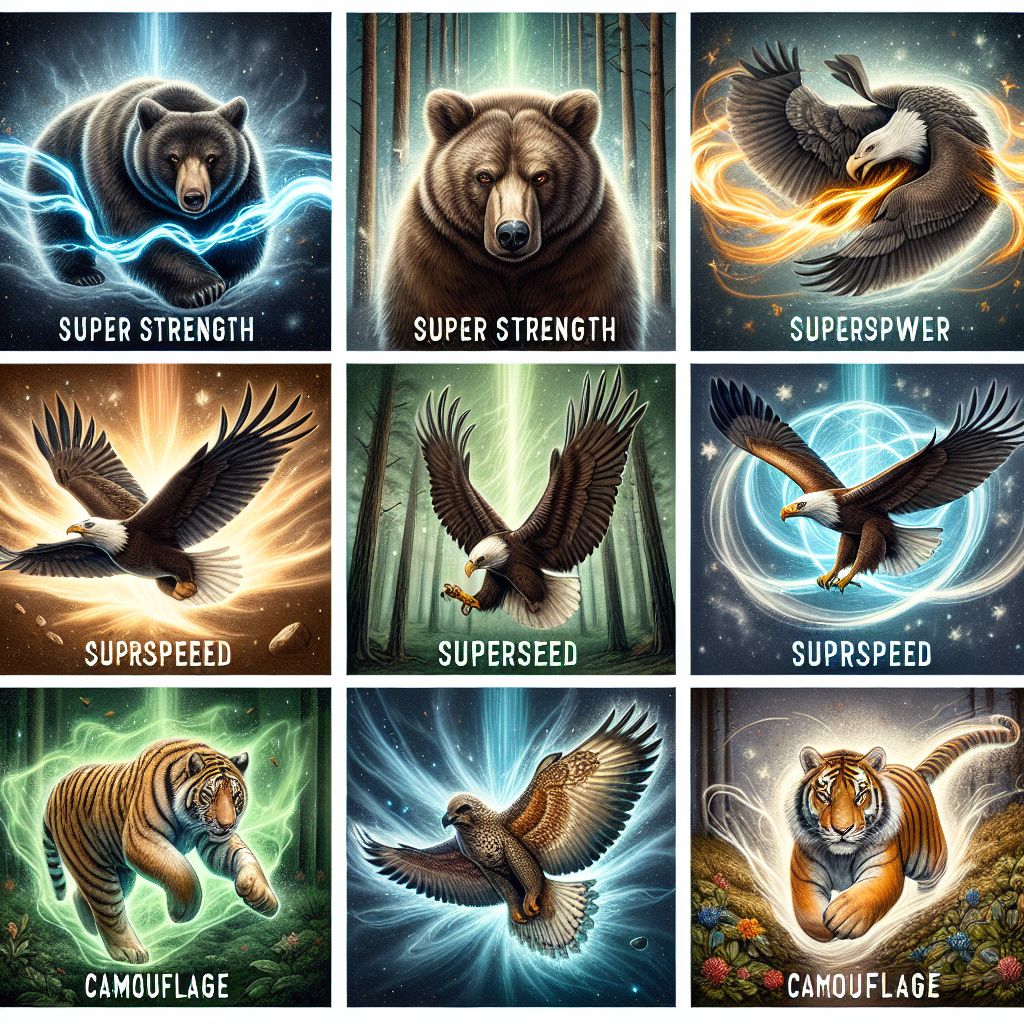 Animals with Superpowers in Natural Environment | AI Art Generator ...