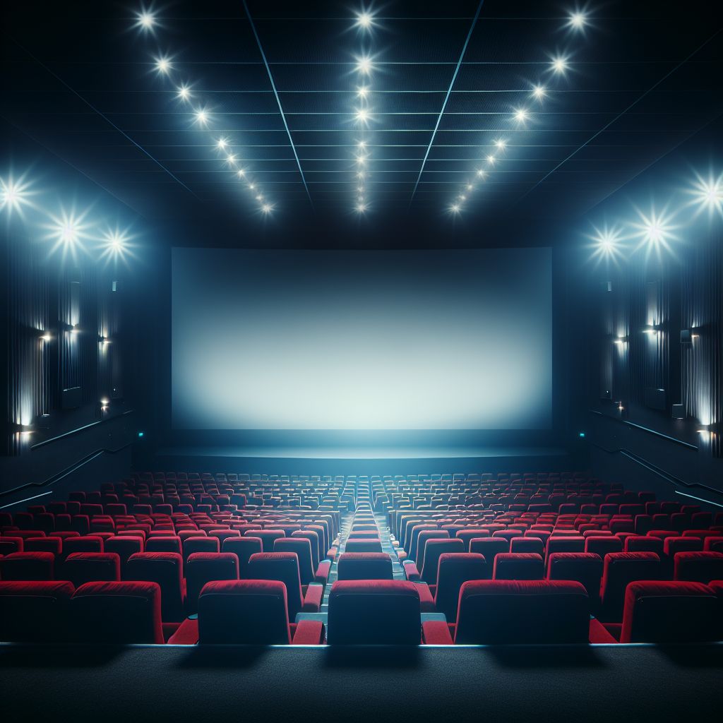 Empty Movie Theater Atmosphere | Plush Seats | Dim Lighting | AI Art ...
