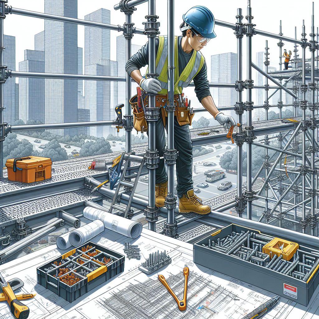 Skilled East Asian Scaffolder at Urban Construction Site | AI Art ...
