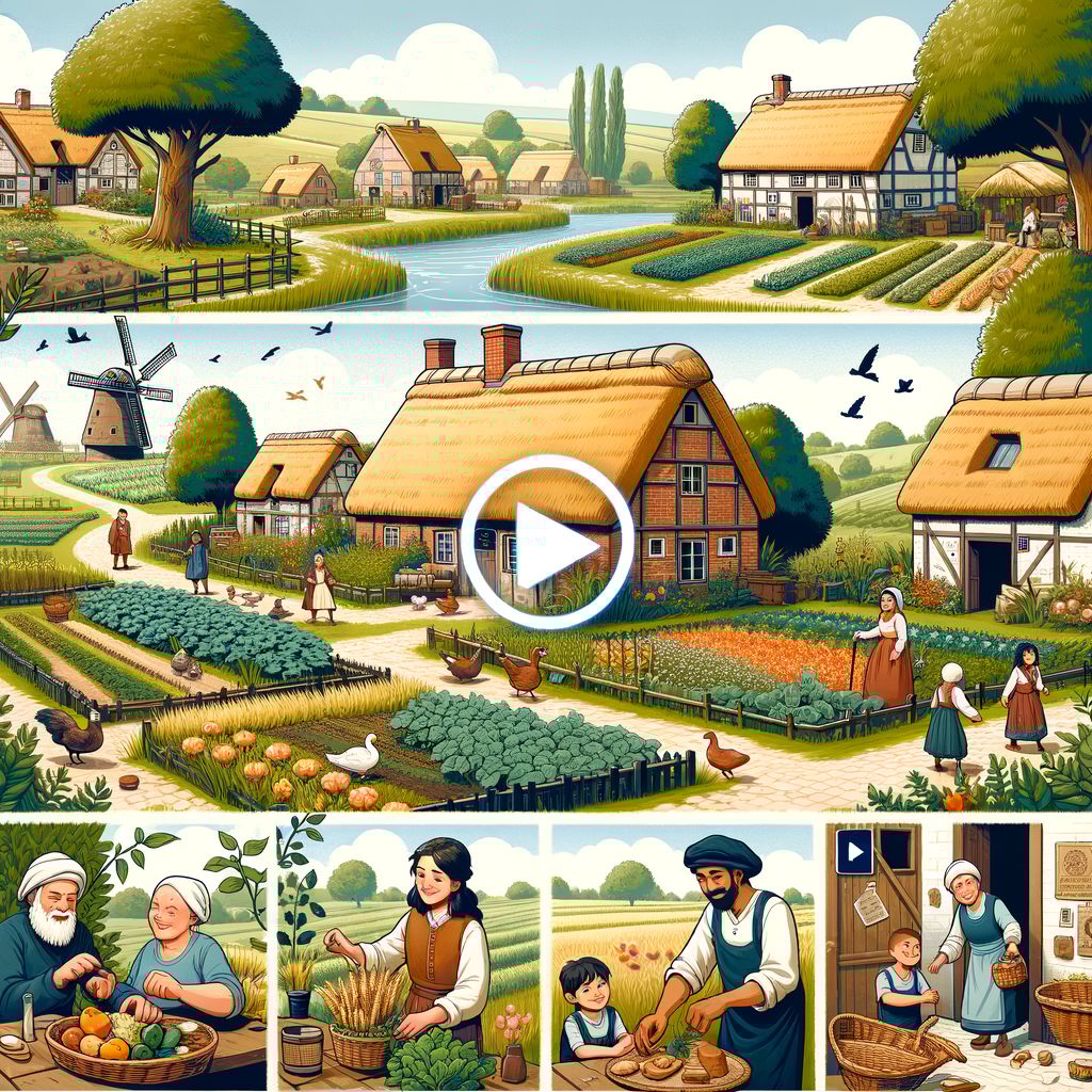 Idyllic Rustic Village Scene with Diverse Villagers | Quality of Life ...