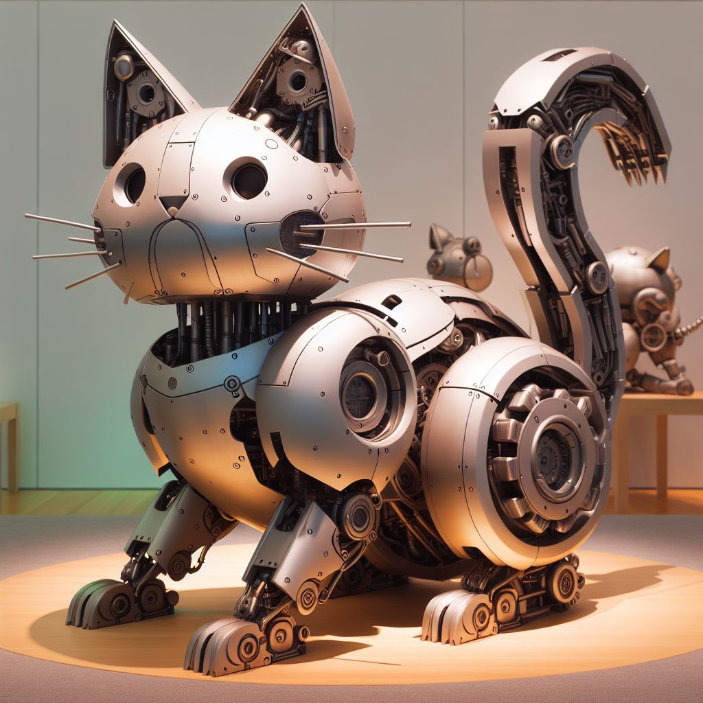 Robot Cat: Cute and Innovative Robot Design | AI Art Generator | Easy ...