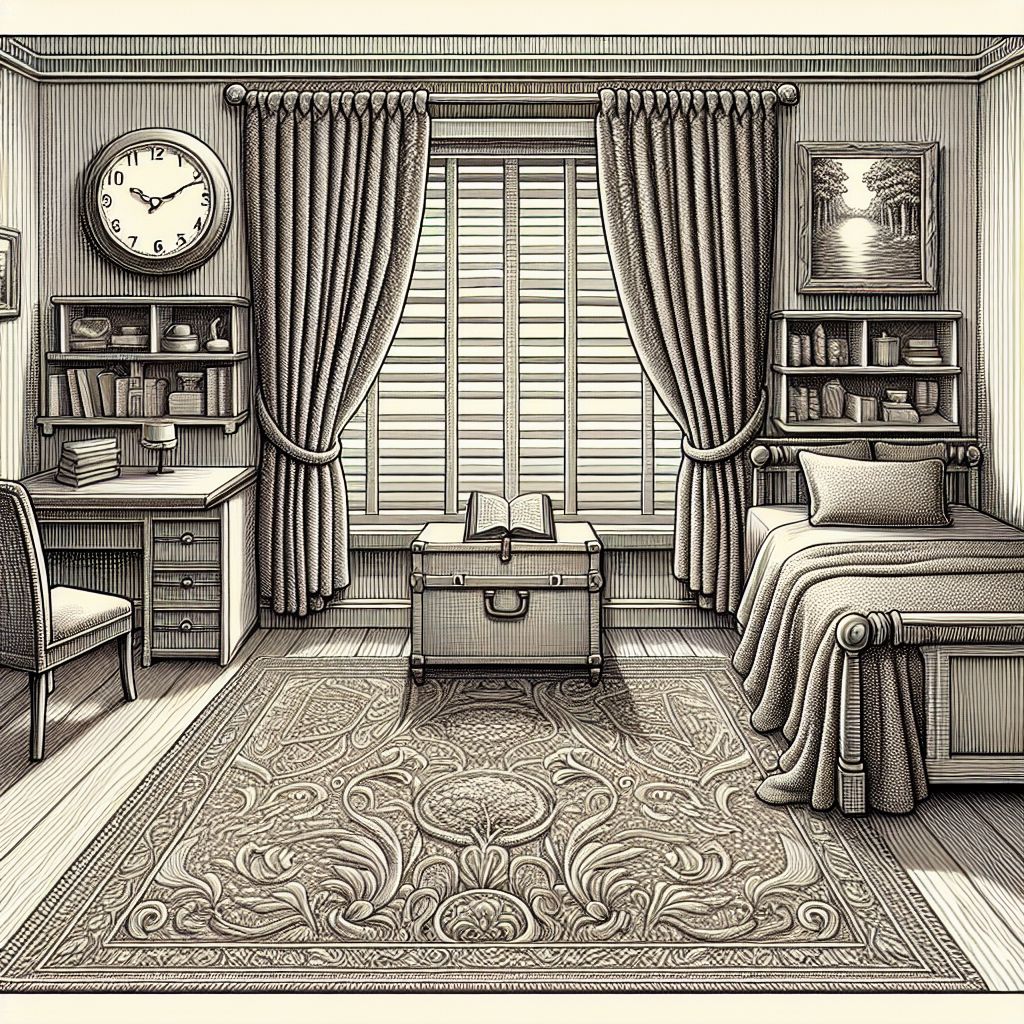 Cozy Room Décor with Table, Chair, Bed, and Shelf | AI Art Generator ...
