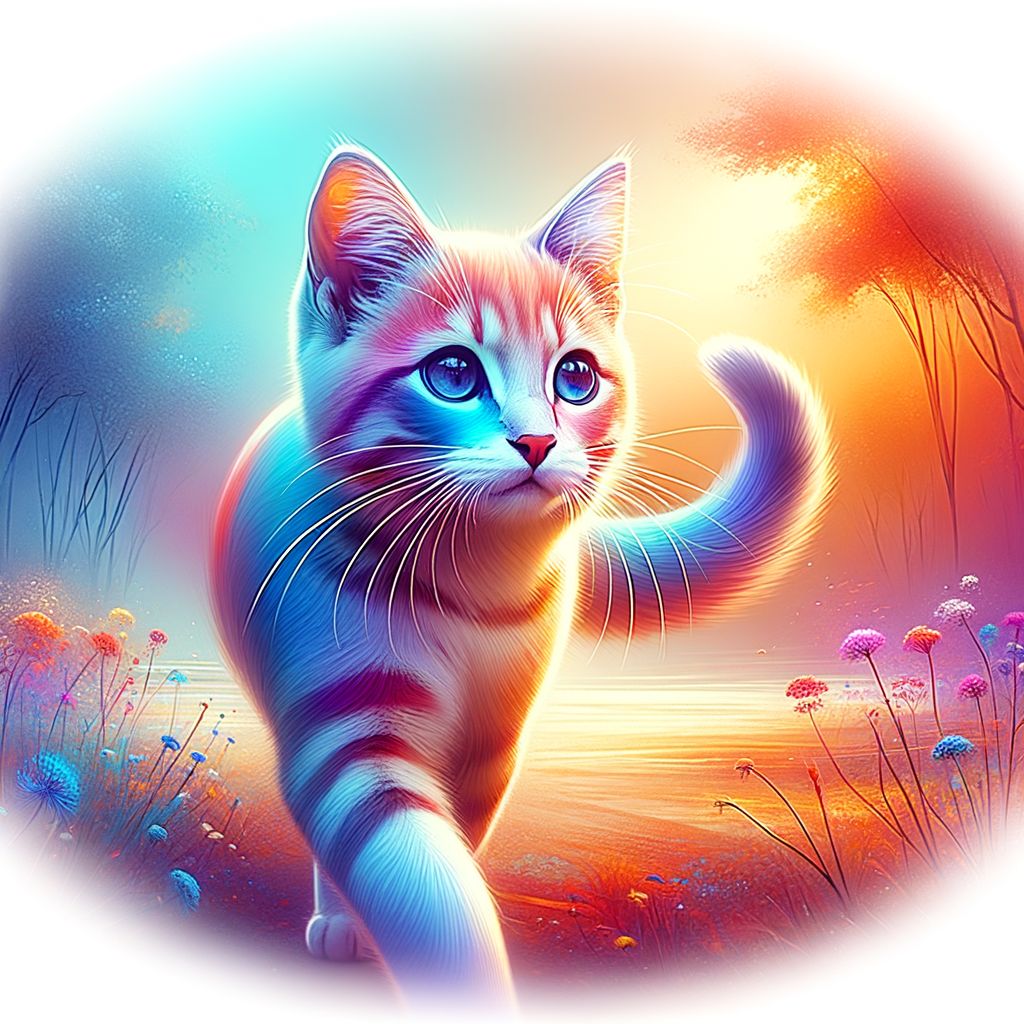 Vibrant Cat Roaming in Natural Habitat | AI Art Generator | Easy-Peasy.AI