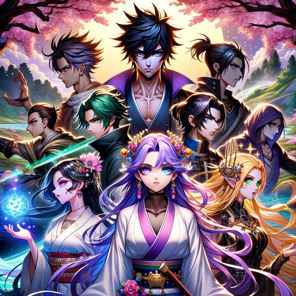 Diverse Anime Characters Showcase | Unique Warrior, Magician, Ninja ...