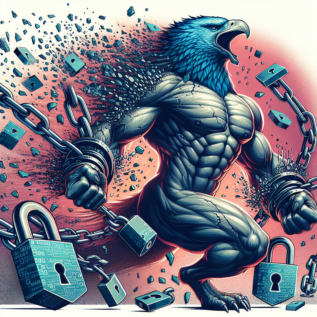 Mythical Beast Breaking Free - Symbol of Wild Energy vs Robust Security ...