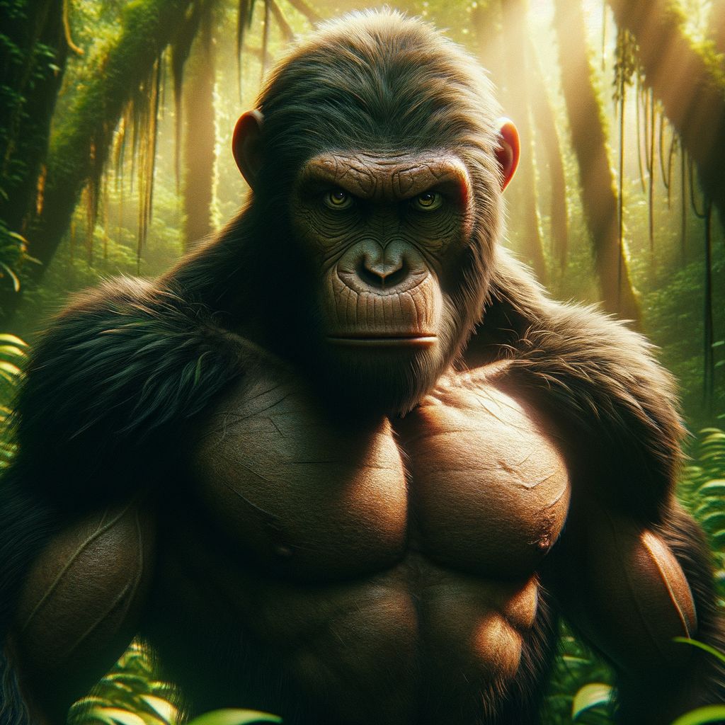 Majestic Adult Ape in Natural Habitat | Wildlife Photography | AI Art ...